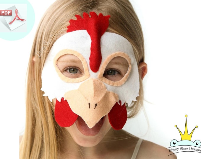 Hen and Rooster Mask PDF Pattern - Etsy Canada