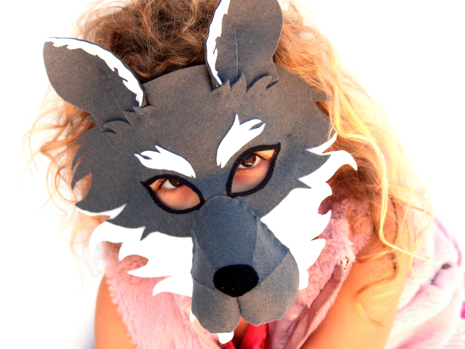 DIY Kids Felt Wolf Mask Sewing Pattern. | Etsy