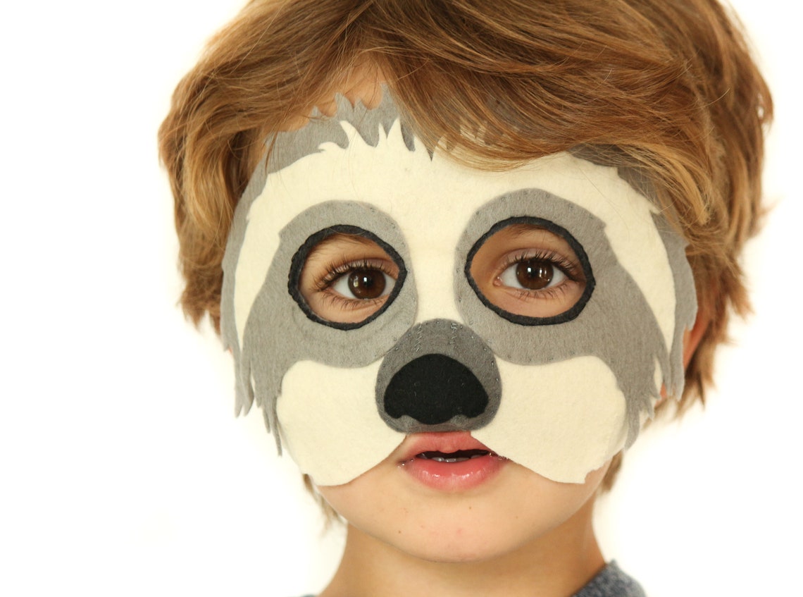 Sloth Mask PATTERN. Kids Sloth Costume PDF | Etsy