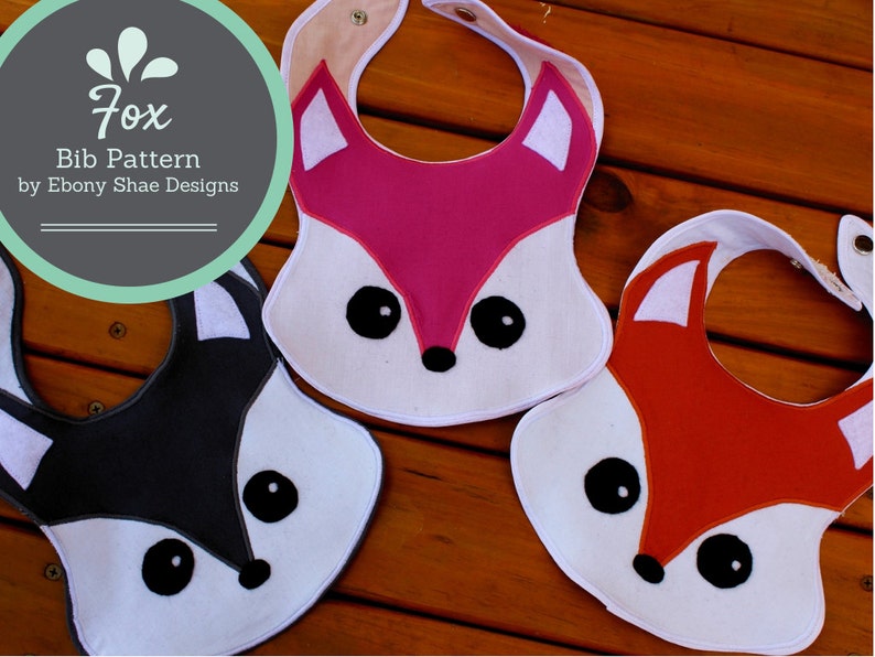 Fox Baby Bib Sewing Pattern. Fox Bib Tutorial Instant - Etsy
