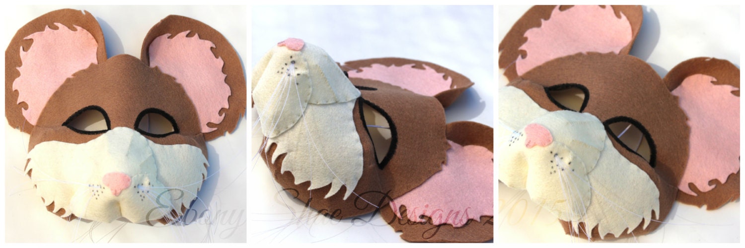 Felt Mouse Mask Sewing Pattern: Kids Costume (PDF Pattern) - Etsy