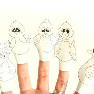 Printable Finger Puppets, Chicken Little. Paper Finger Puppets Download ...