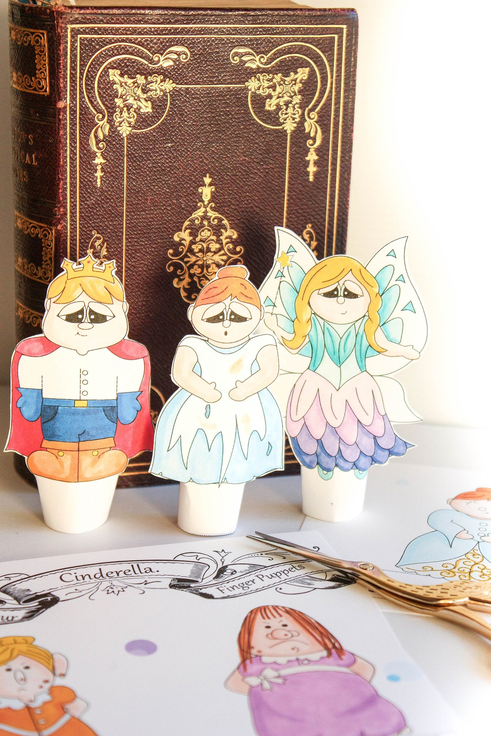 Printable Cinderella Finger Puppets. DIY Finger Puppet | Etsy Australia