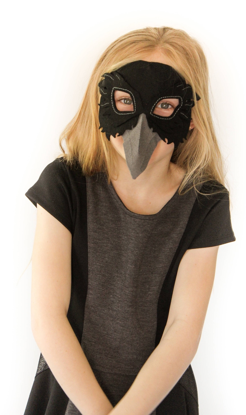 Raven Mask PATTERN. Kids Felt Mask Sewing Pattern PDF. | Etsy