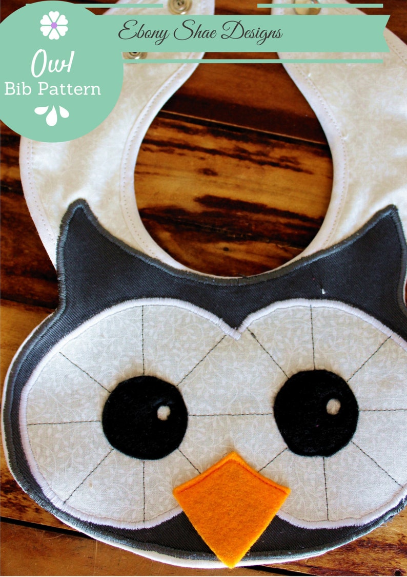 Baby Bib Sewing PATTERN Set. Fox Bib Rabbit Bib Owl Bib and | Etsy