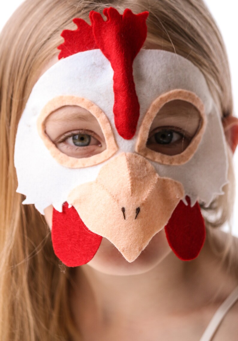 Hen Mask PATTERN. Kids Felt Mask Sewing Pattern. | Etsy