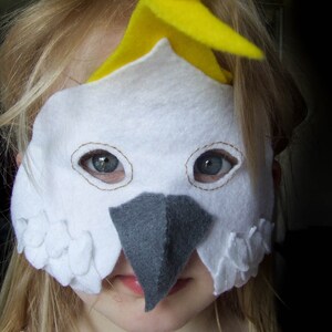 Cocky Mask PATTERN. PDF Sewing Pattern for Kids Felt Australian Sulpher ...