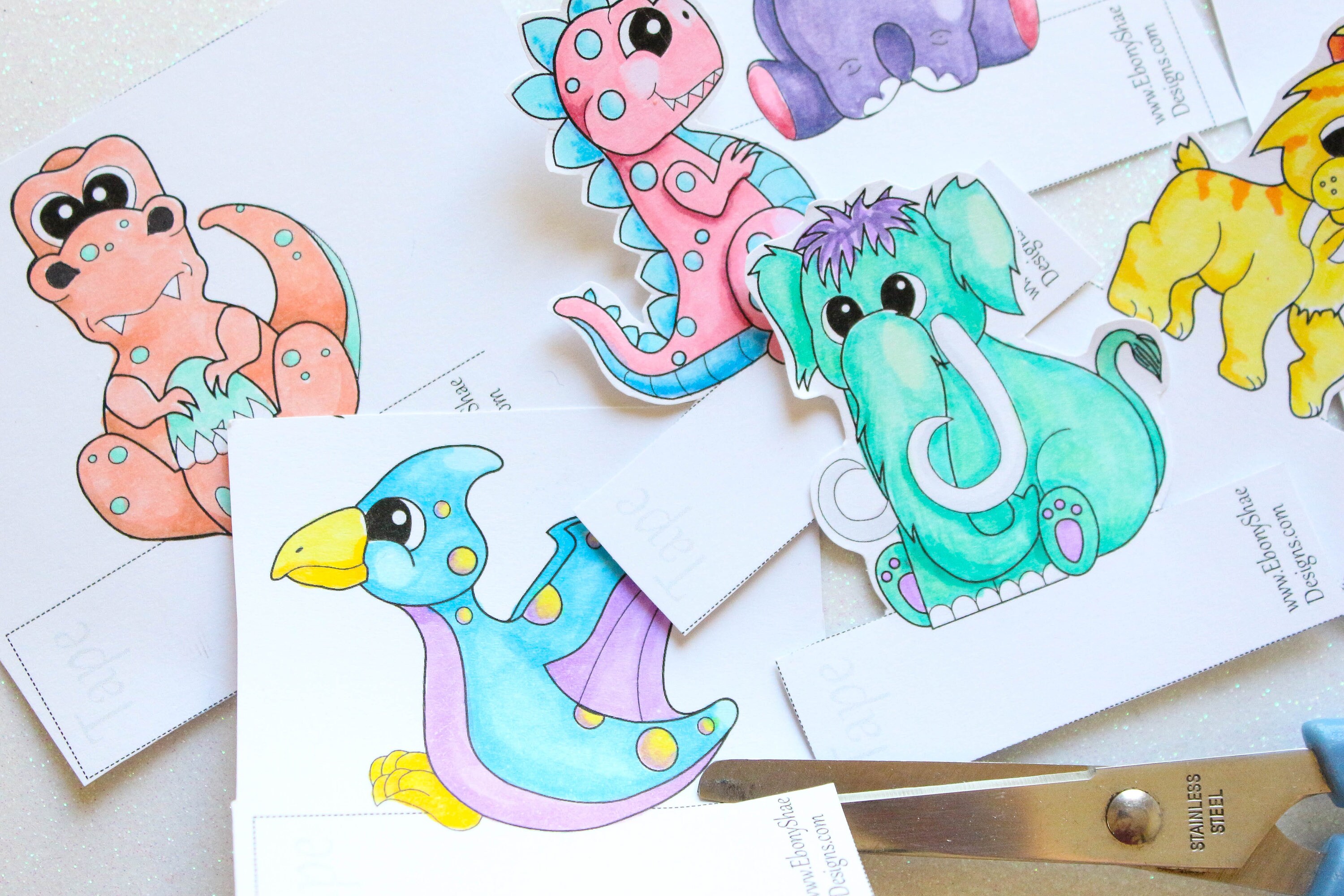 Printable Dinosaur Finger Puppets. DIY Print and Color - Etsy UK