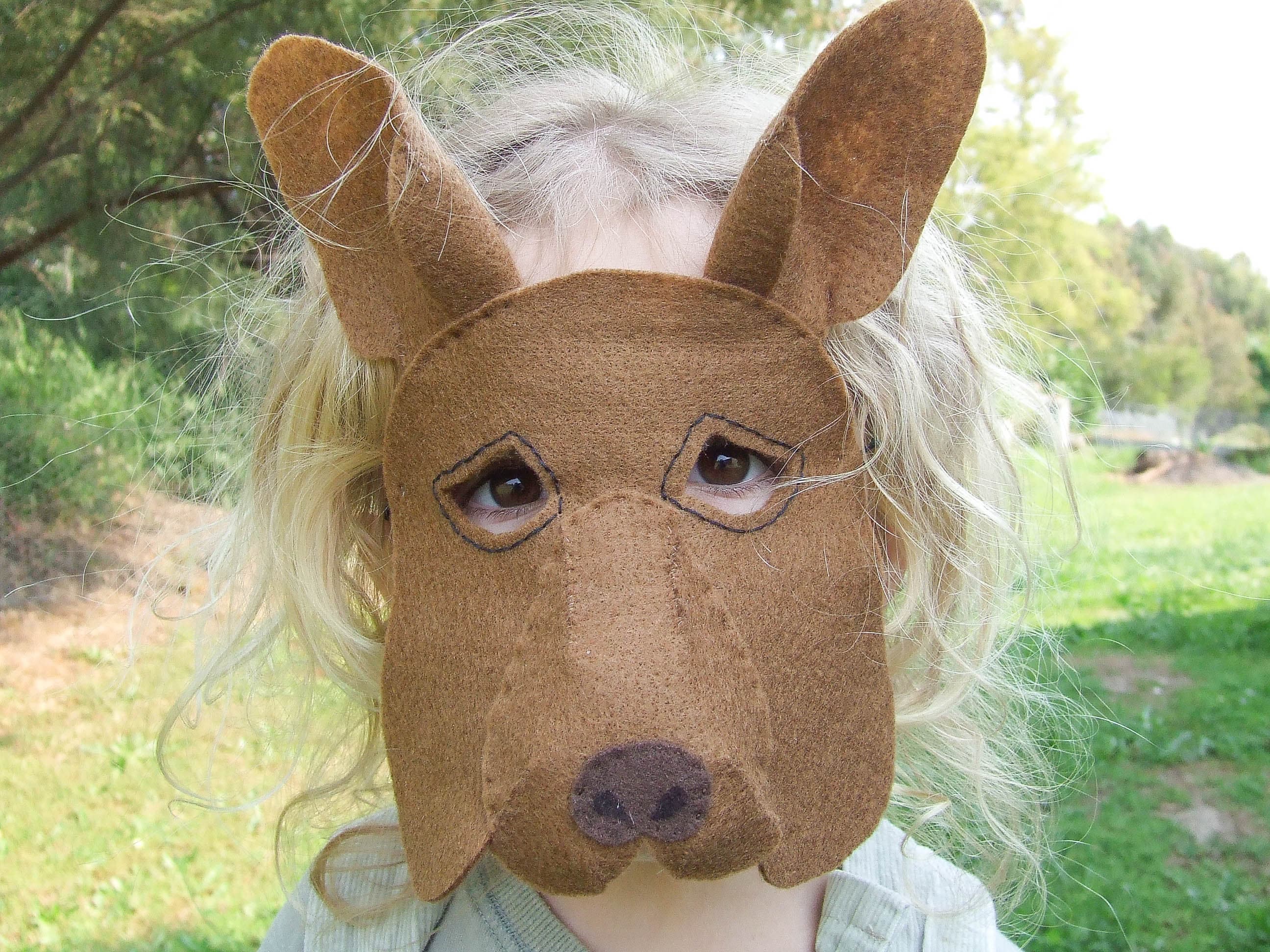 Kangaroo Mask Sewing Pattern, Kids Felt Mask (PDF Pattern) - Etsy