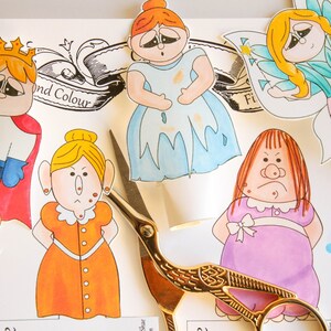 Printable Cinderella Finger Puppets. DIY Finger Puppet Papercraft. - Etsy