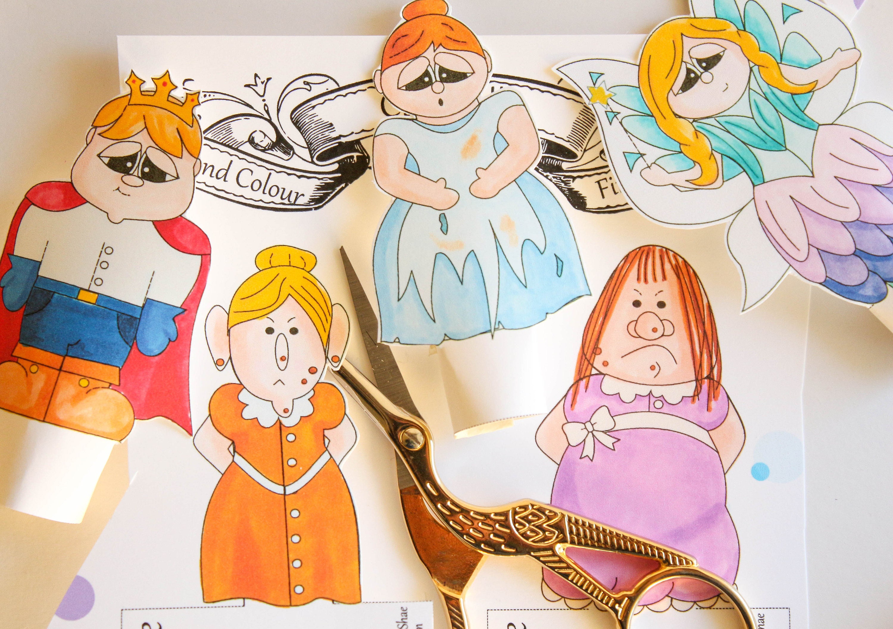 Printable Cinderella Finger Puppets. DIY Finger Puppet - Etsy Australia