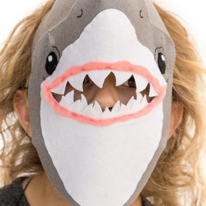 Shark Mask PATTERN. Kids Felt Mask Sewing Pattern PDF. - Etsy