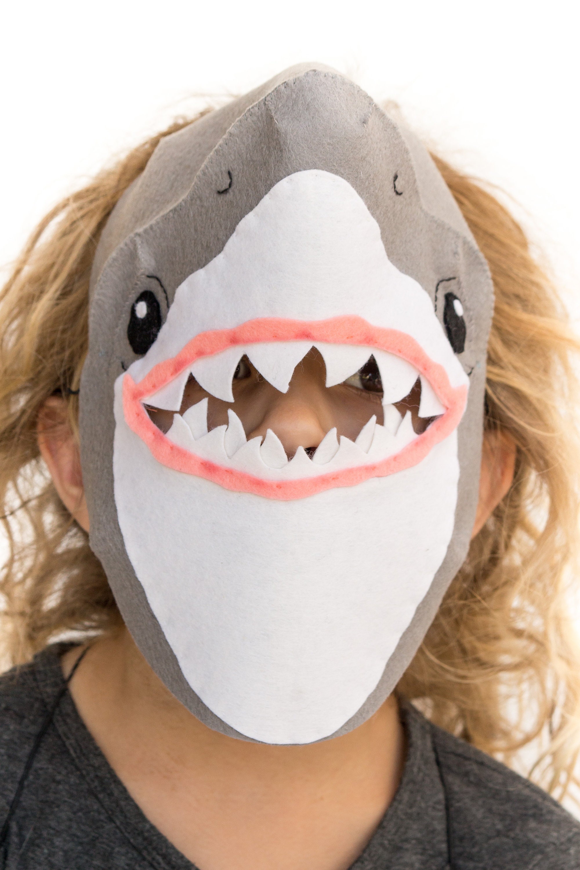 Shark Mask PATTERN. Kids Felt Mask Sewing Pattern. - Etsy Australia