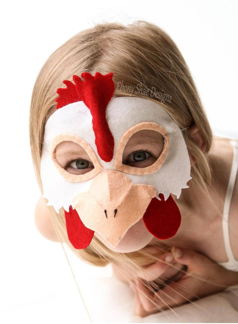 Hen Mask PATTERN. Kids Felt Mask Sewing Pattern. | Etsy