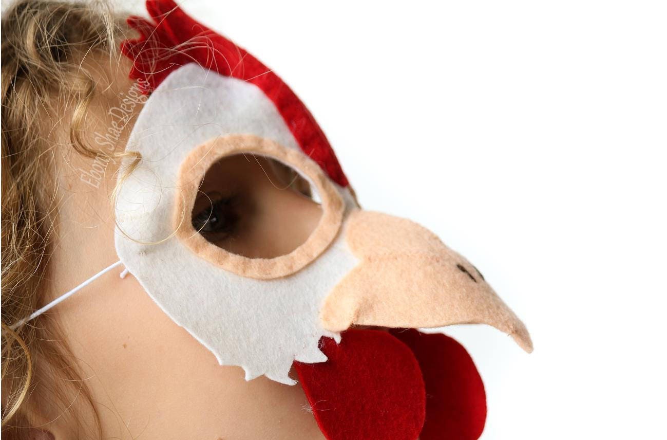 Hen Mask PATTERN. Kids Felt Mask Sewing Pattern. | Etsy