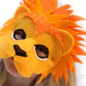 Lion Mask PATTERN. Kids Felt Mask Sewing Pattern. - Etsy