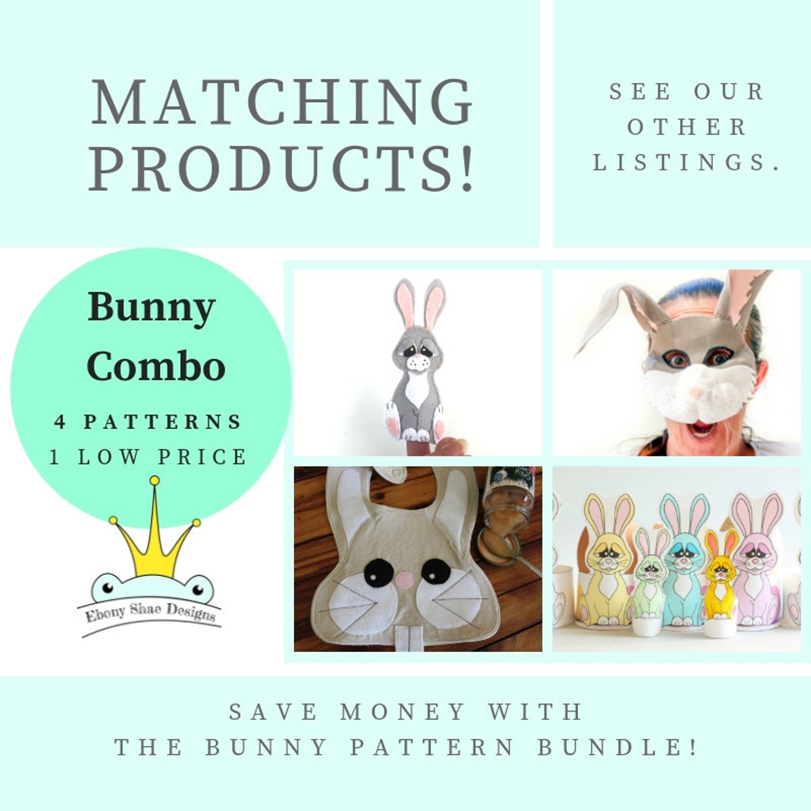 Rabbit Finger Puppet PATTERN. DIY Felt Finger Puppet. Animal - Etsy