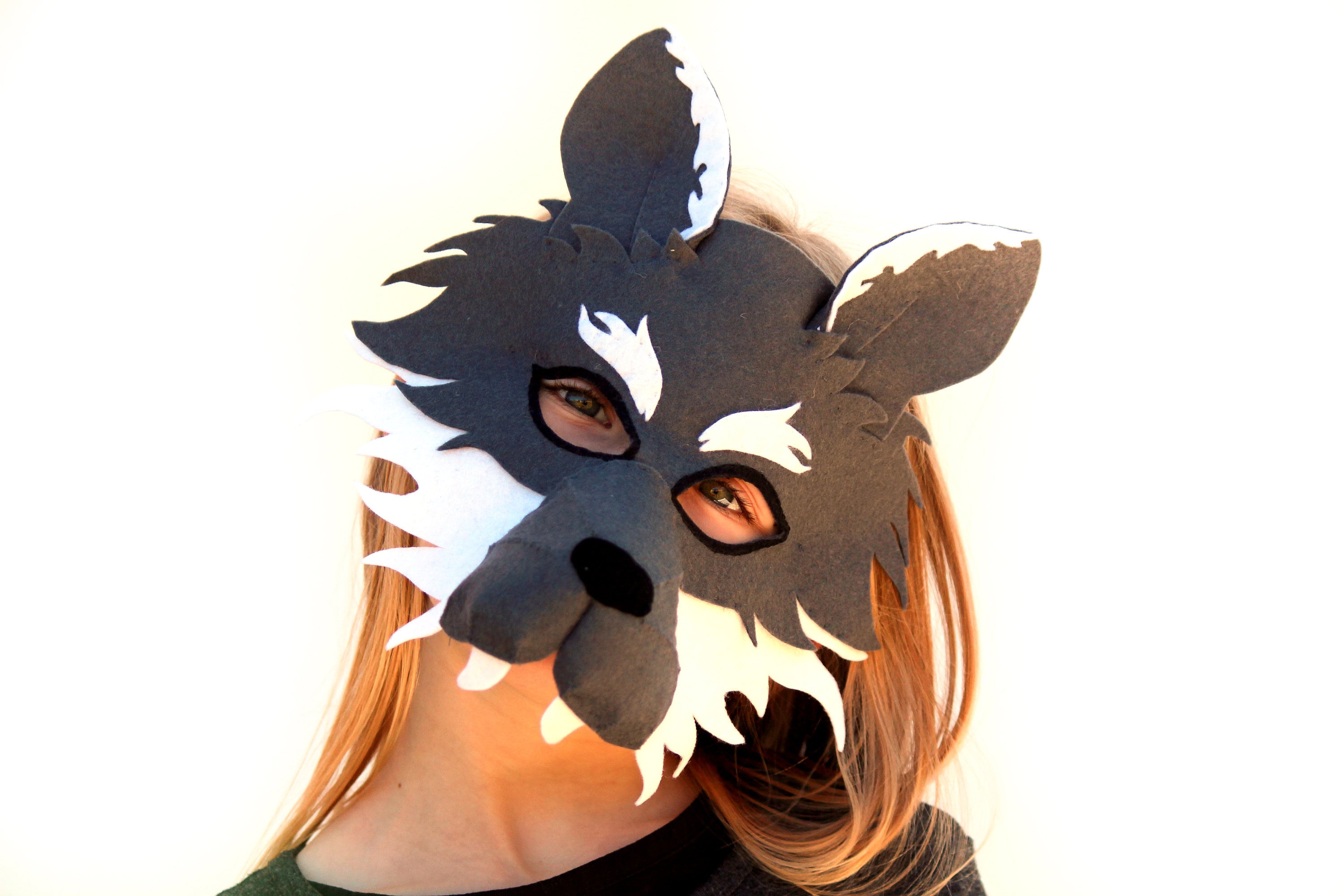 Wolf Mask PATTERN. Kids Felt Mask Sewing Pattern | Etsy