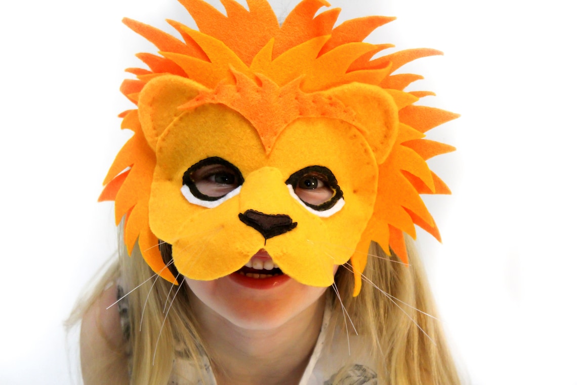 Lion Mask PATTERN. Kids Felt Mask Sewing Pattern. | Etsy