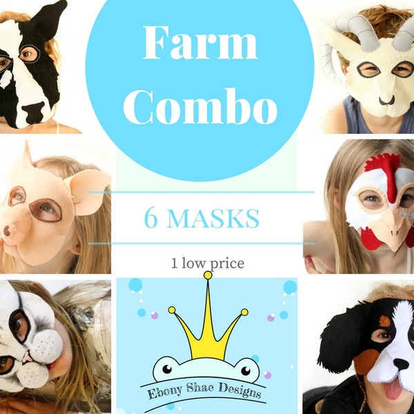 Farm Animal Mask - Etsy