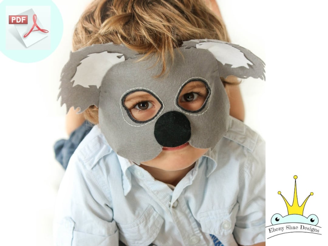 Koala Mask Pattern. Kids Felt Mask Sewing Pattern PDF. - Etsy