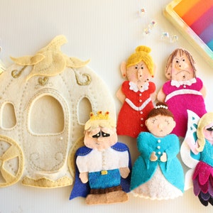 Cinderella Finger Puppets. DIY Felt Toy. - Etsy
