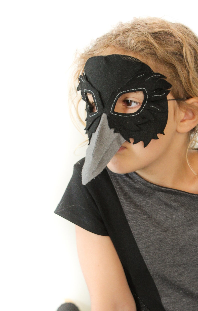 Raven Mask PATTERN. Kids Felt Mask Sewing Pattern PDF. | Etsy