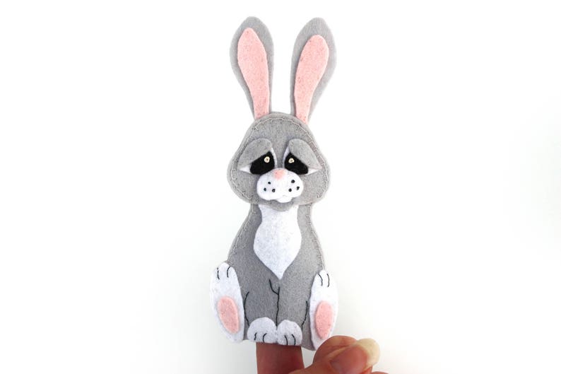 Rabbit Finger Puppet PATTERN. DIY Felt Finger Puppet. Animal - Etsy