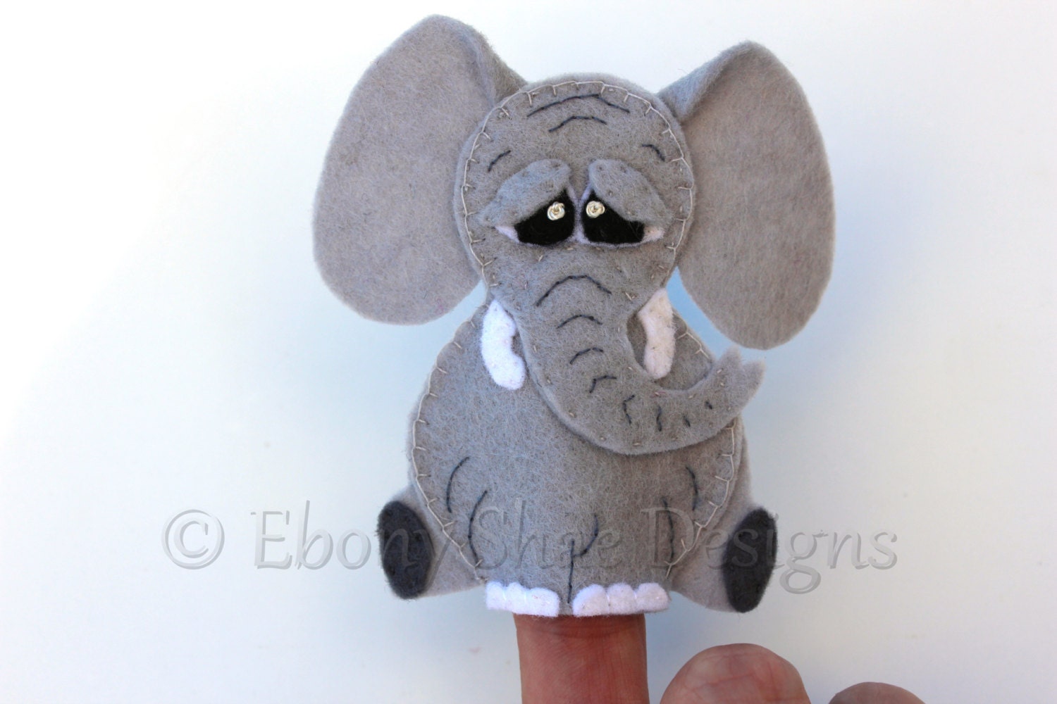 Elephant Finger Puppet PATTERN. Instant Download Felt Elephant - Etsy