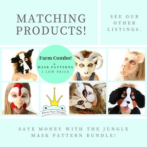 Bull Mask PATTERN. DIY Kids Felt Mask Sewing Pattern PDF. - Etsy