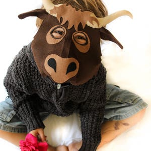 Bull Mask PATTERN. DIY Kids Felt Mask Sewing Pattern PDF. - Etsy