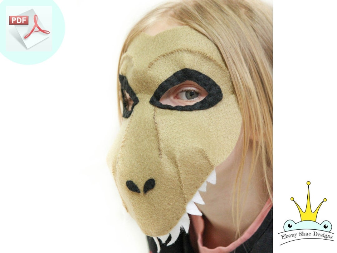T-rex Mask PATTERN. Kids Felt Dinosaur Mask Sewingpatternpdf. - Etsy
