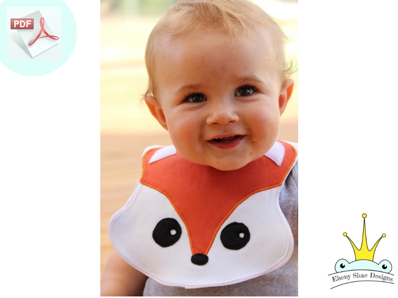 Fox Baby Bib Sewing Pattern. Fox Bib Tutorial Instant - Etsy