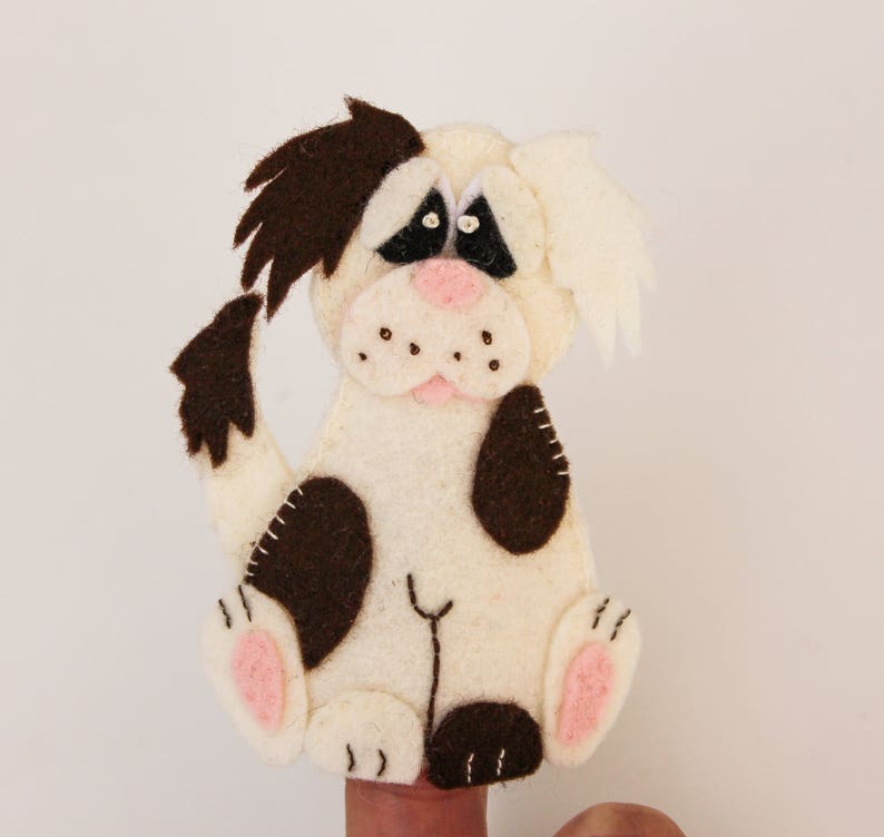 Dog Finger Puppet PATTERN. DIY Finger Puppets. Felt Animal - Etsy