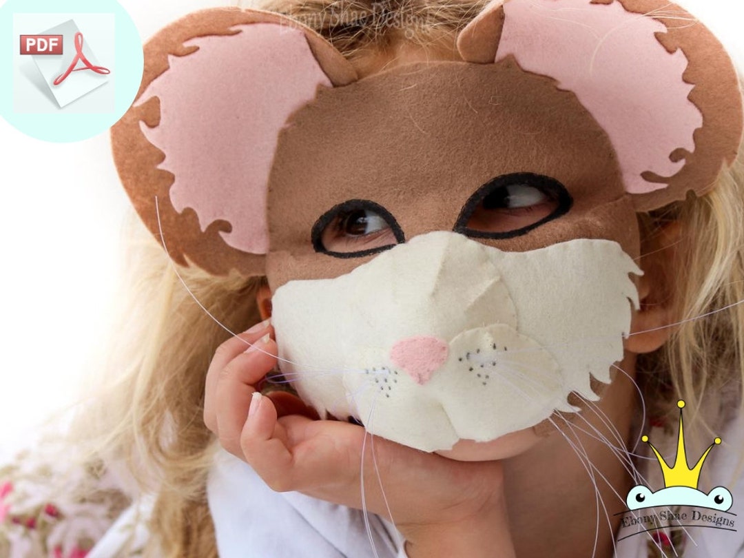 Felt Mouse Mask Sewing Pattern: Kids Costume (PDF Pattern) - Etsy