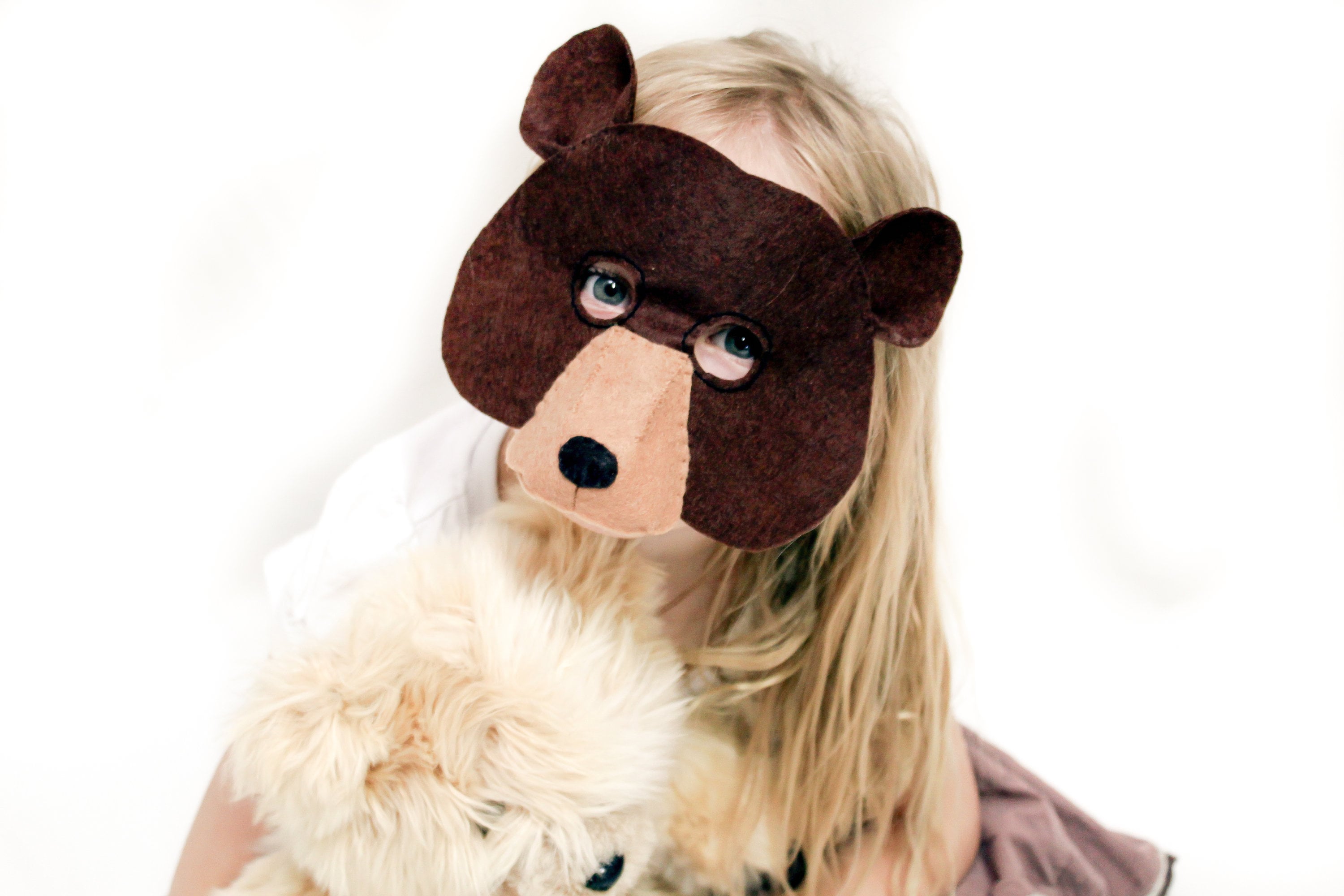 Bear Mask Sewing Pattern, Kids Felt Mask DIY (PDF Pattern) - Etsy