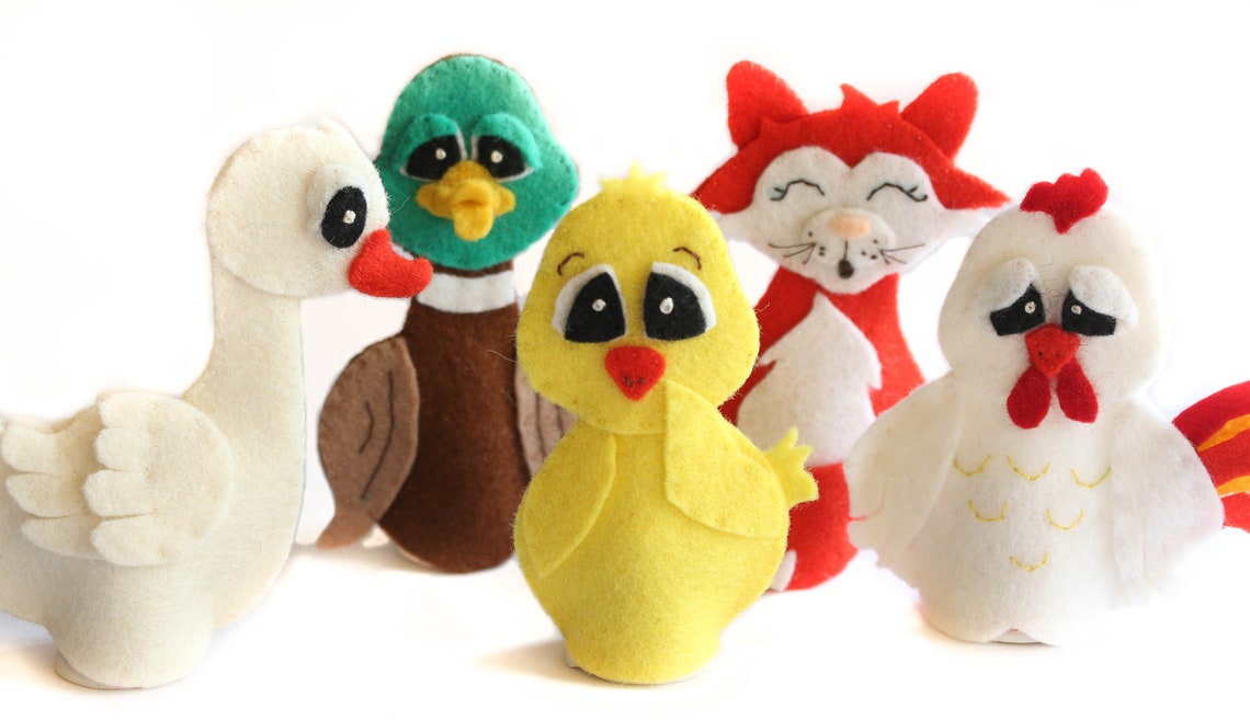 Finger Puppets PATTERN Set Chicken Little. - Etsy