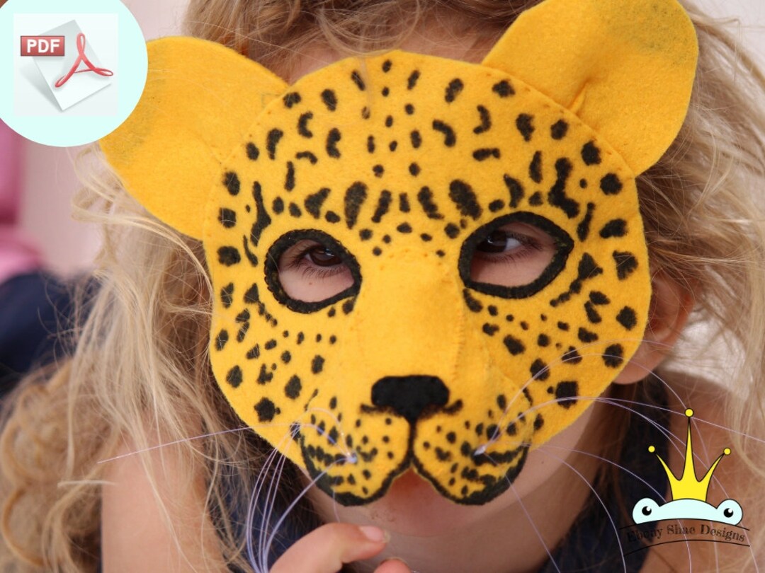 Leopard Mask PATTERN. Kids Animal Mask Sewing Pattern PDF. - Etsy