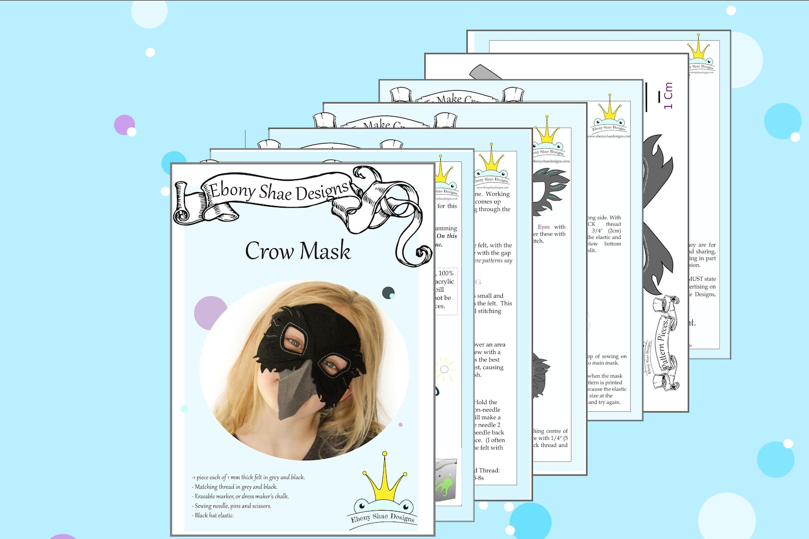 Crow Mask PATTERN. Raven Mask Pattern. | Etsy