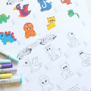 Printable Dinosaur Finger Puppets. DIY Print and Color Dinosaur Finger ...