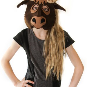 Bull Mask PATTERN. DIY Kids Felt Mask Sewing Pattern PDF. - Etsy