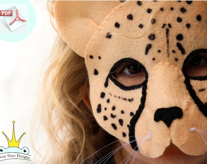 DIY Low Poly Cheetah Mask, Cheetah Mask, DIY Printable Animal Mask ...