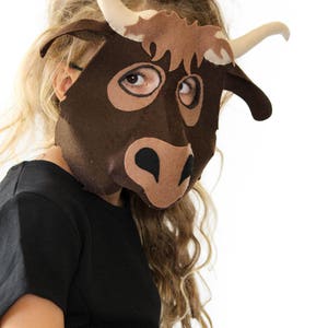 Bull Mask PATTERN. DIY Kids Felt Mask Sewing Pattern PDF. - Etsy