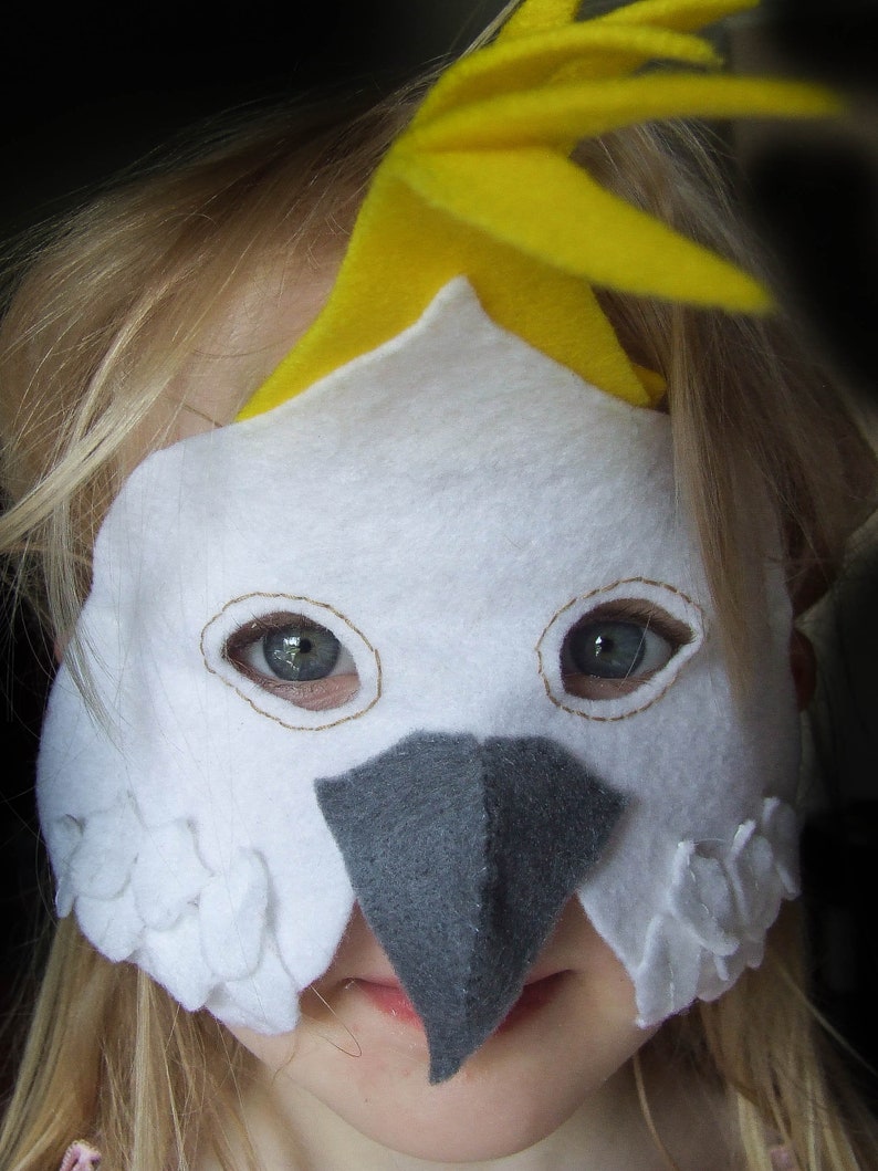 Cocky Mask PATTERN. PDF Sewing Pattern for Kids Felt Australian Sulpher ...