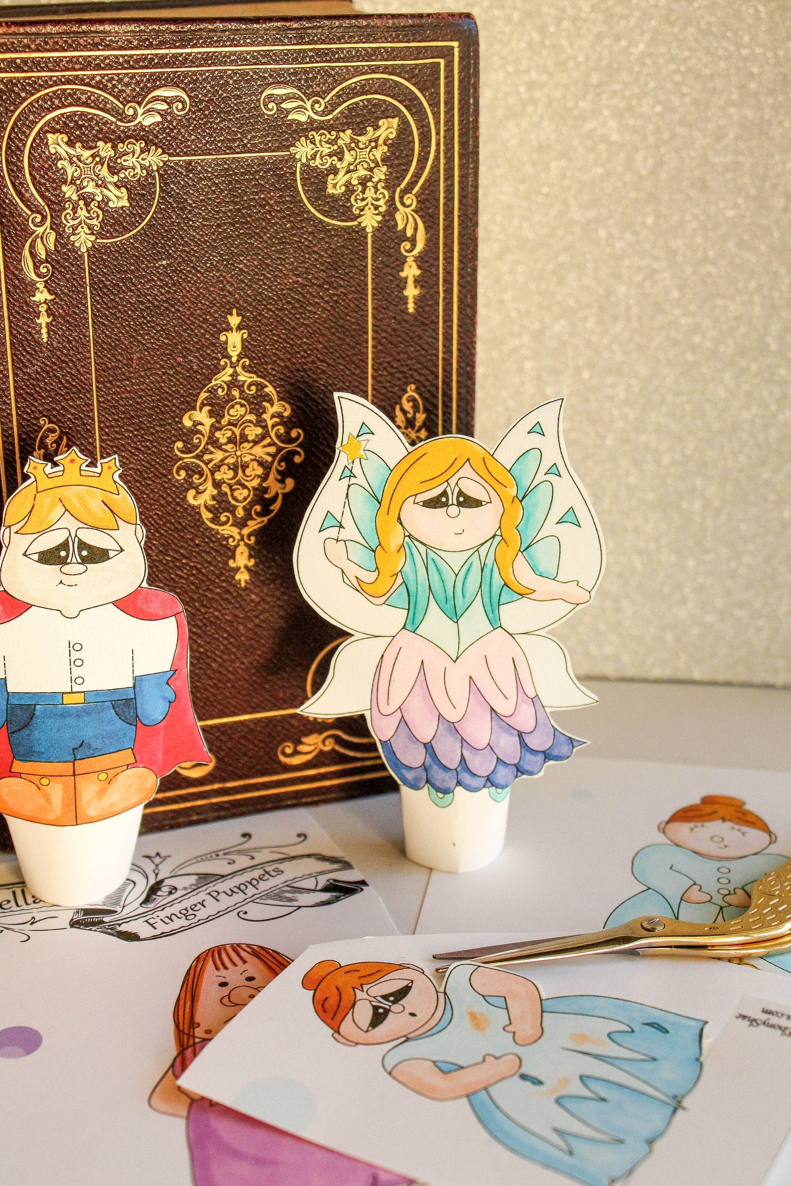Printable Cinderella Finger Puppets. DIY Finger Puppet | Etsy