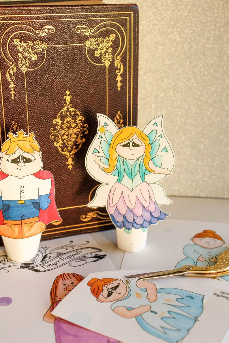 Printable Cinderella Finger Puppets. DIY Finger Puppet - Etsy Australia