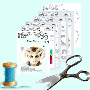 Ram Mask PATTERN. Kids Felt Sheep Mask Sewing Pattern PDF. - Etsy