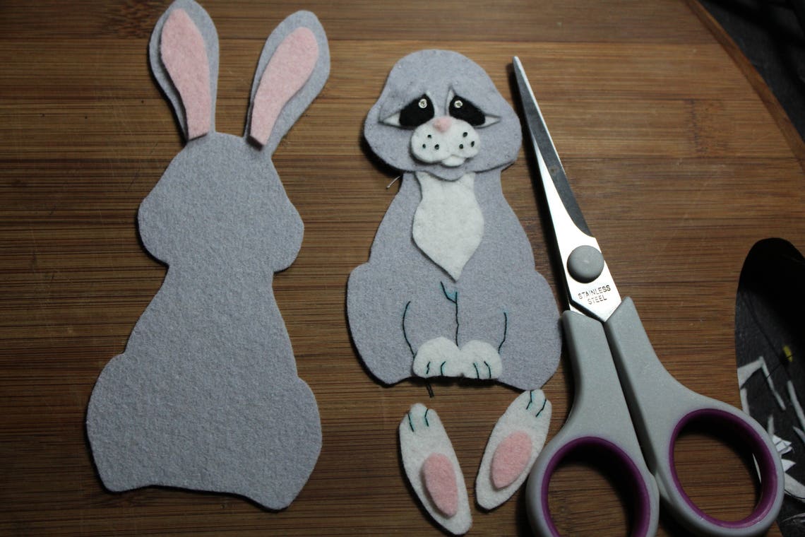 Rabbit Finger Puppet PATTERN. DIY Felt Finger Puppet. Animal - Etsy