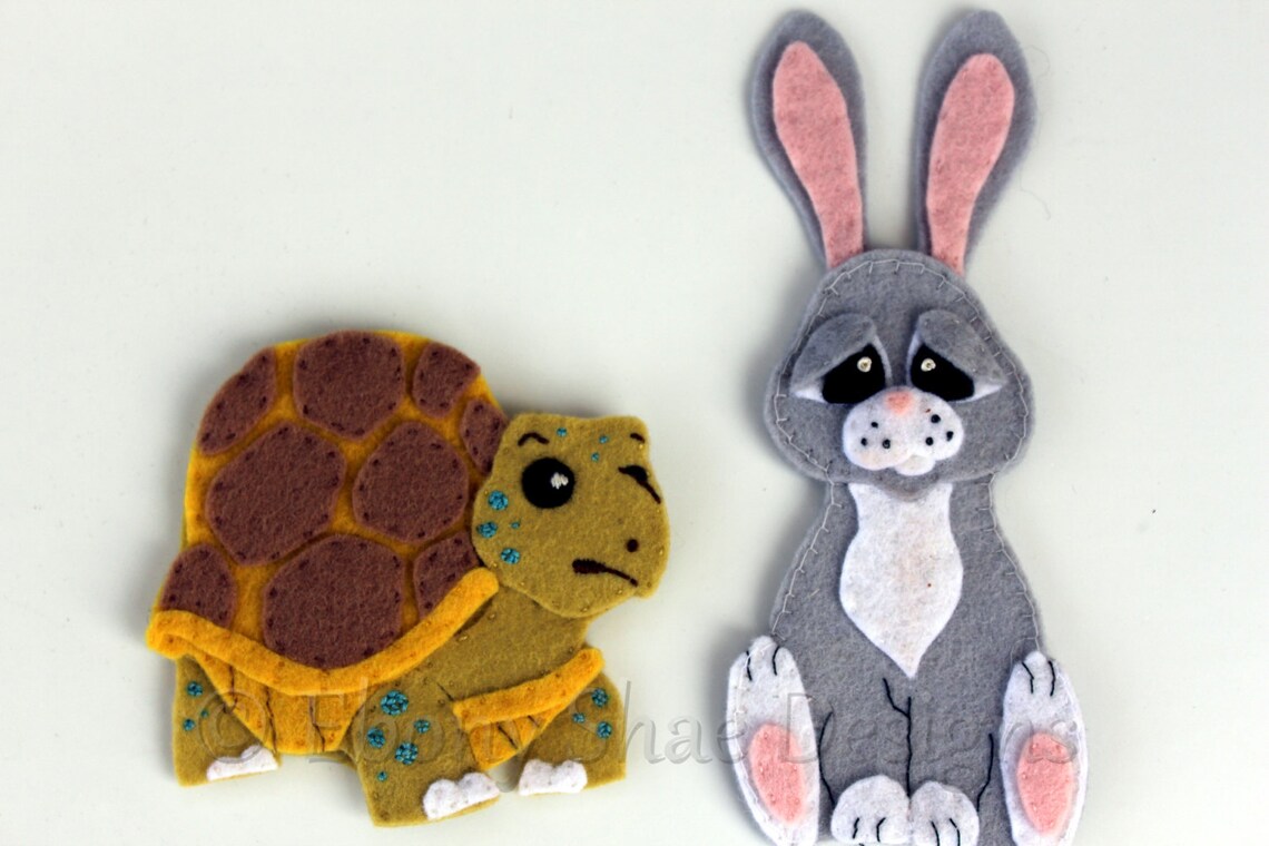 Finger Puppet Patterns: Tortoise and Hare. | Etsy