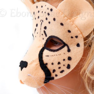 Cheetah Mask PATTERN. Kids Felt Mask Sewing Pattern PDF. - Etsy Canada